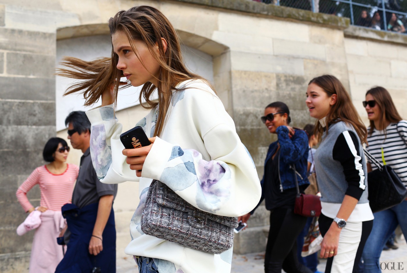Caroline Brasch Nielsen Acne Studios top, Chanel bag - Couturing.com