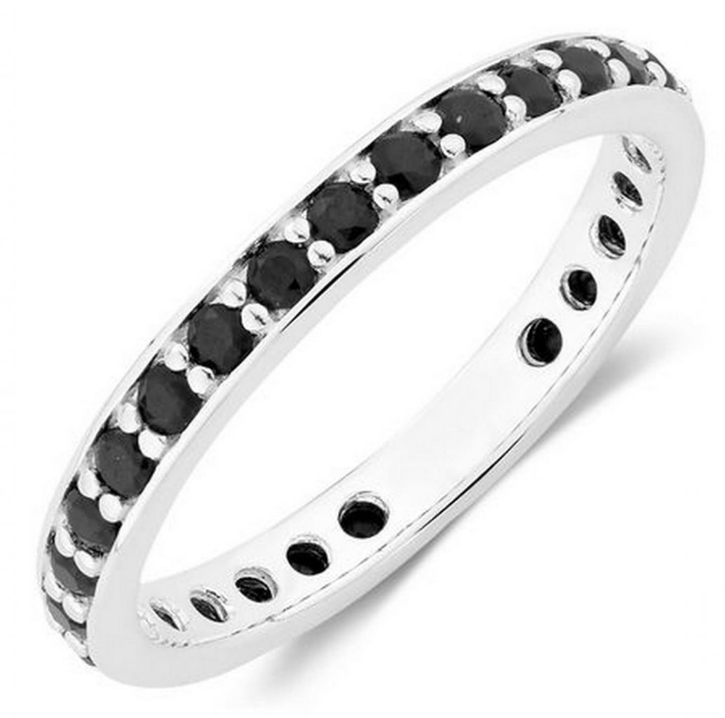 Emma & Roe Black Cubic Zirconia Stack Ring - Couturing.com